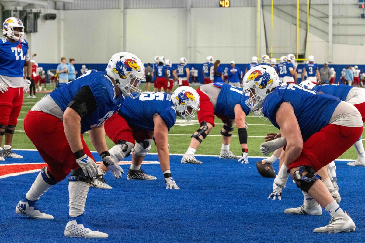 KU offensive line notebook: New additions, springtime absences make for ...